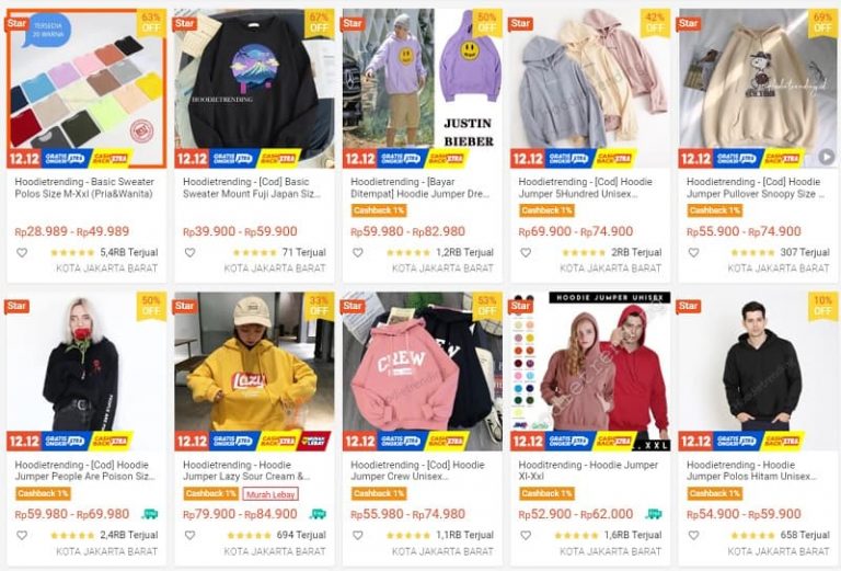 11 Rekomendasi Toko Hoodie di Shopee yang Bagus dan Murah