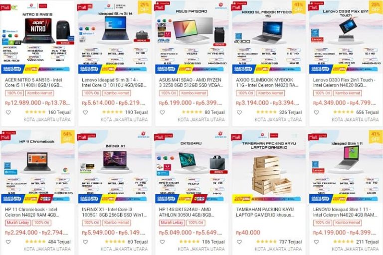 7 Rekomendasi Toko Laptop di Shopee | Baru dan Second