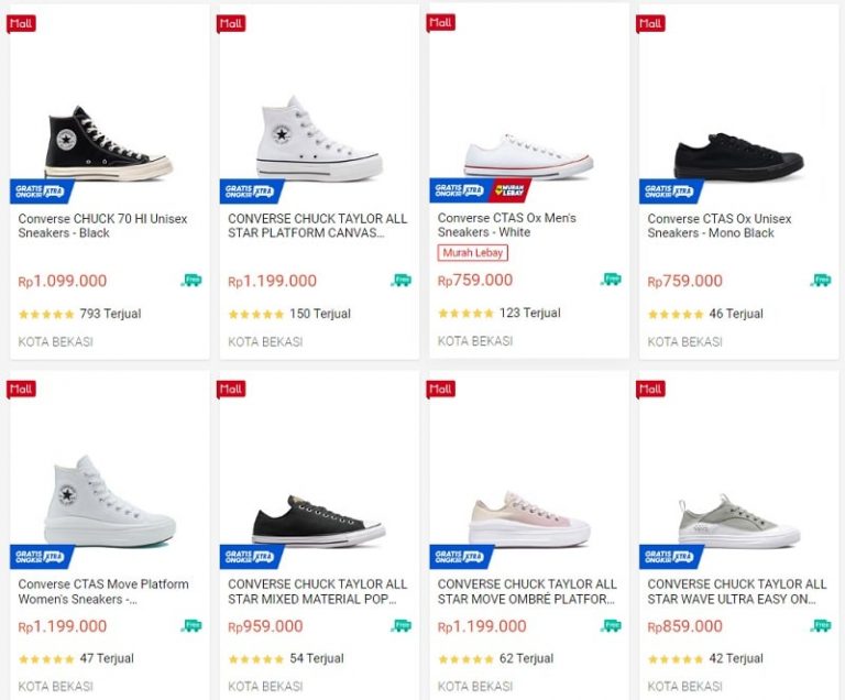 10 Rekomendasi Toko Converse Original di Shopee yang Terpercaya