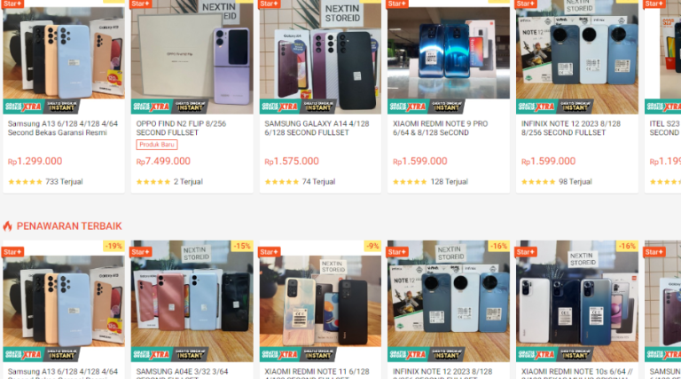 10 Rekomendasi Toko HP Second di Shopee yang Terpercaya