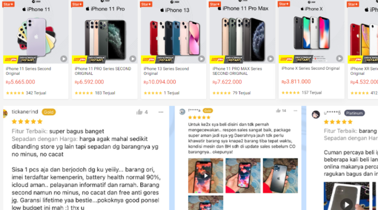 10 Rekomendasi Toko HP Second di Shopee yang Terpercaya