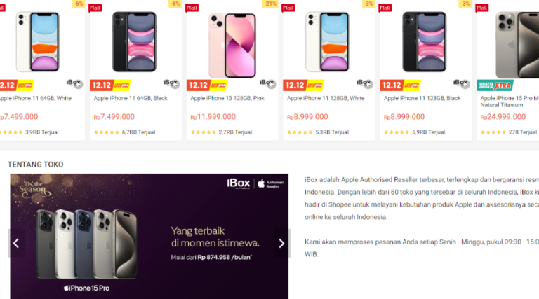 10 Rekomendasi Toko iPhone di Shopee Terpercaya, Second & Baru